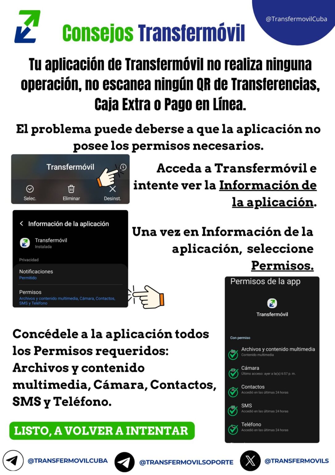 📱¿Problemas con Transfermóvil? Acá unos consejos que quizá te ayuden ...